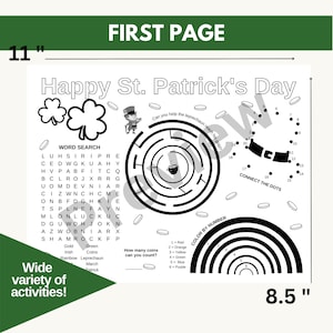 Engaging St. Patrick's Day Activities | Kids Printable Placemat ...