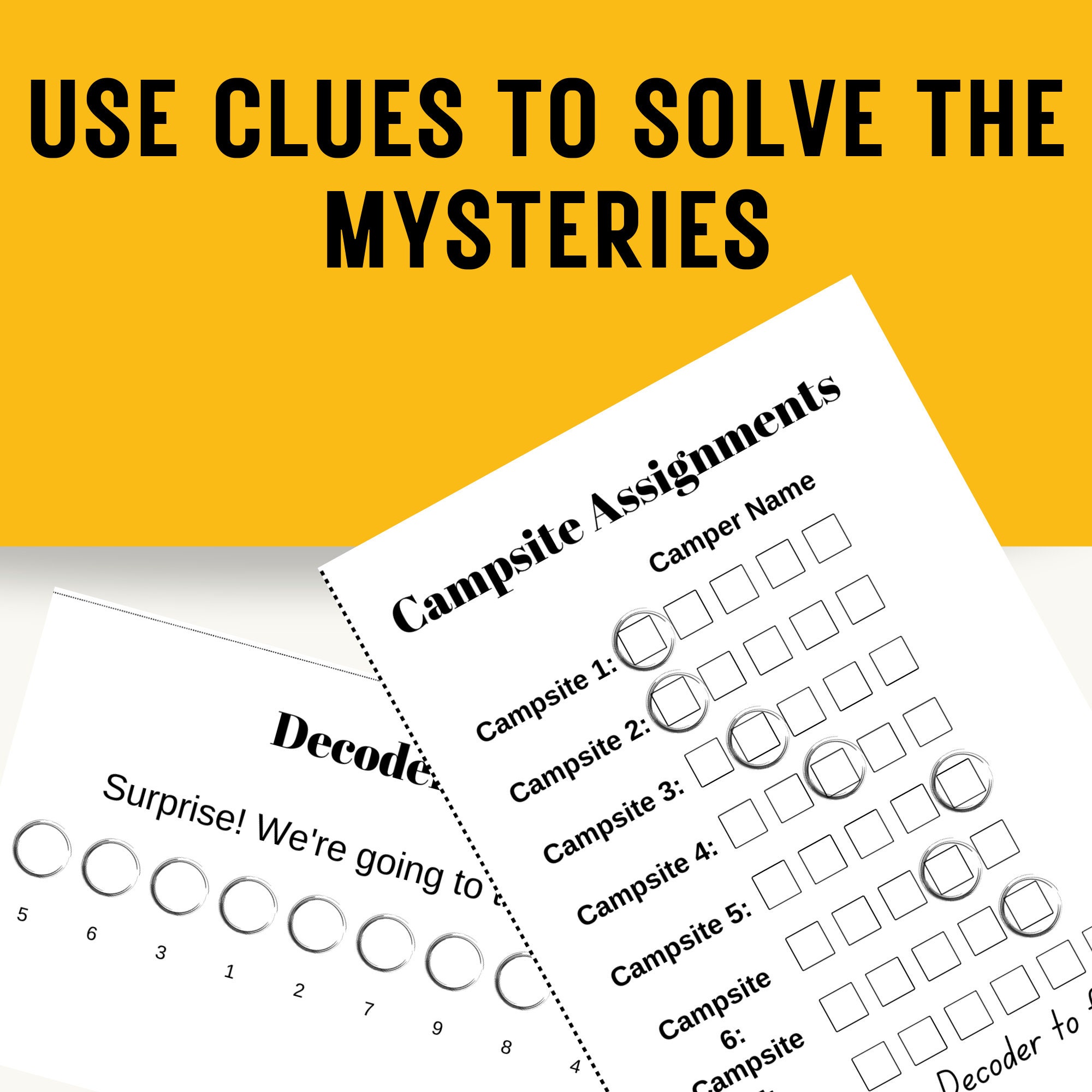 Camping Escape Room & Beach Escape Room Travel Bundle Kids DIY Mystery ...