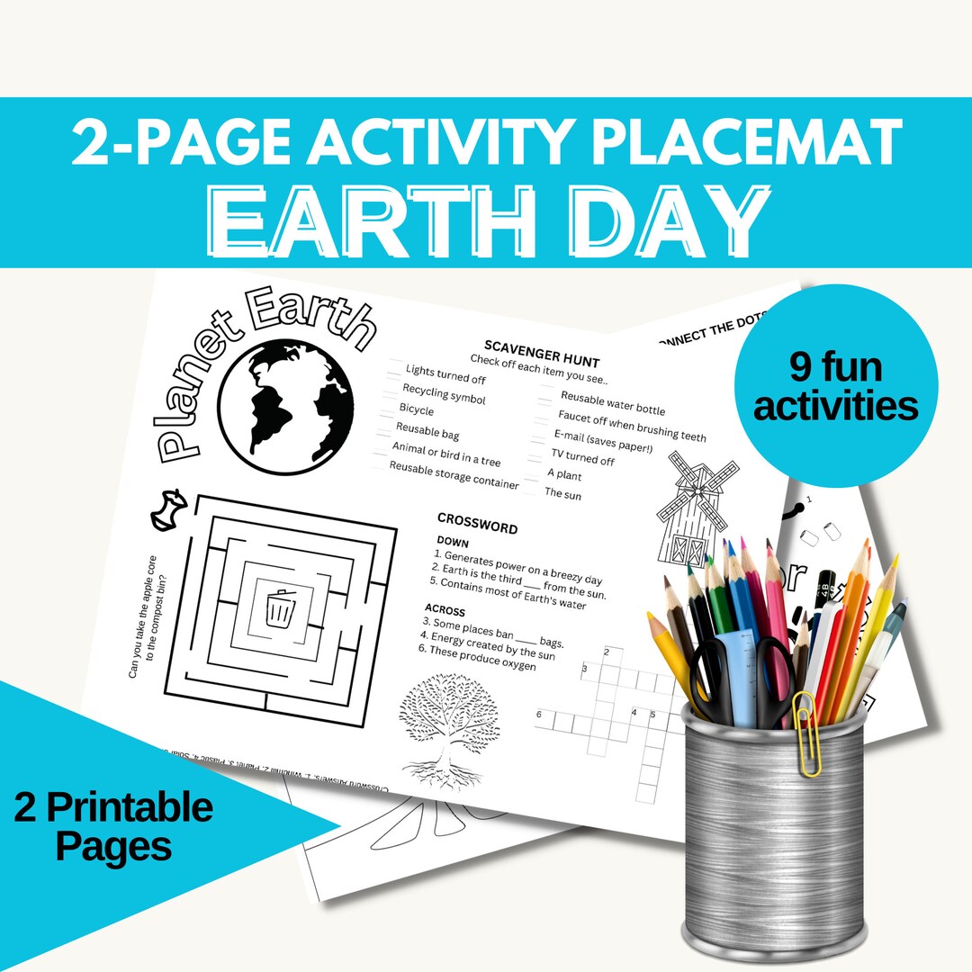 Printable Earth Day Activities for Kids - Scavenger Hunt, Word Search ...