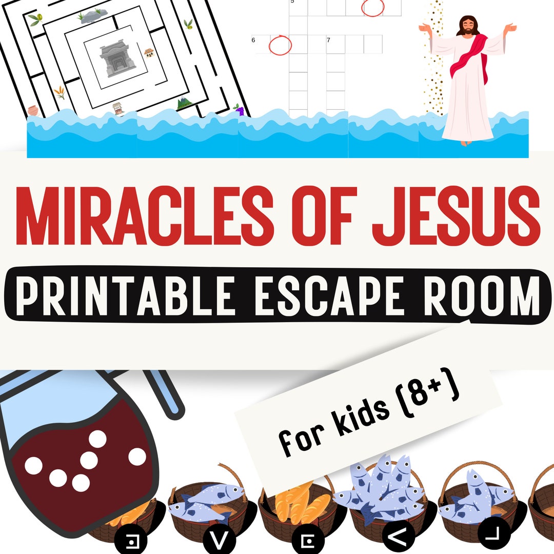 Bible Escape Room for Kids Jesus' Miracles Printable Christian Youth ...