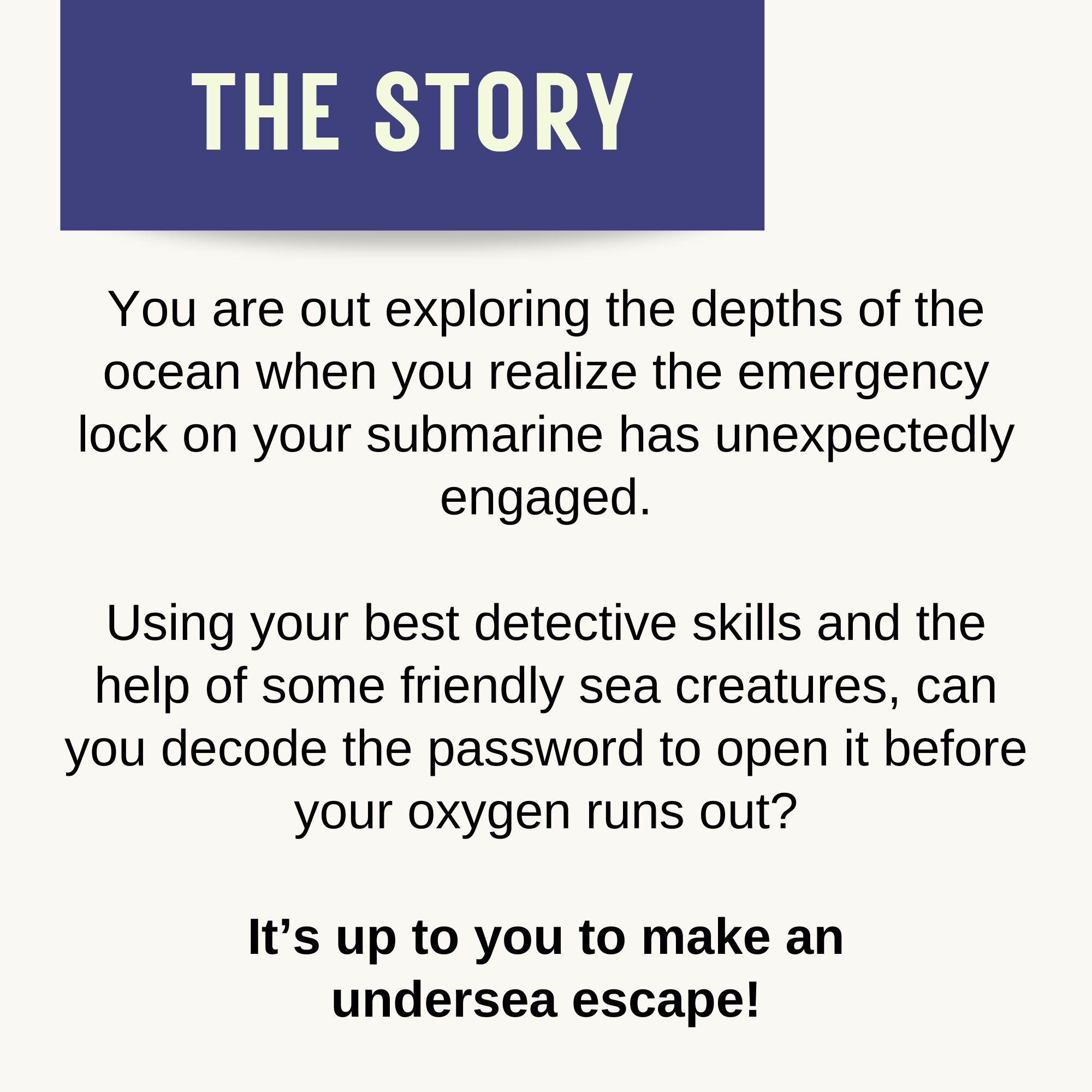 Ocean Theme Escape Room for Kids Printable PDF DIY Under the Sea Escape ...