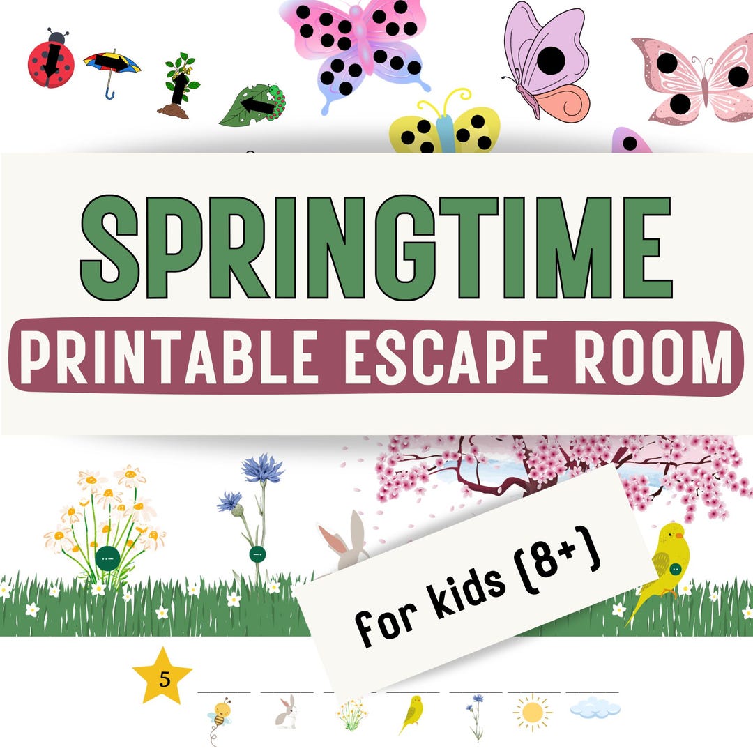 Spring Escape Room for Kids - Printable Spring Season Game Elementary ...