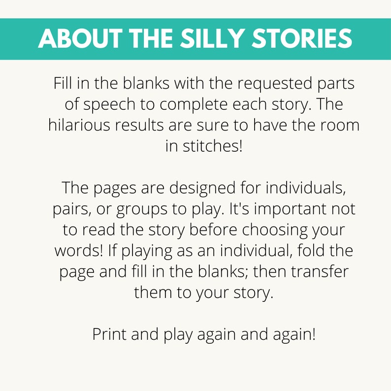 Spring Holiday Fill-in-the-blank Game: Silly Stories for Kids (PDF) - Etsy