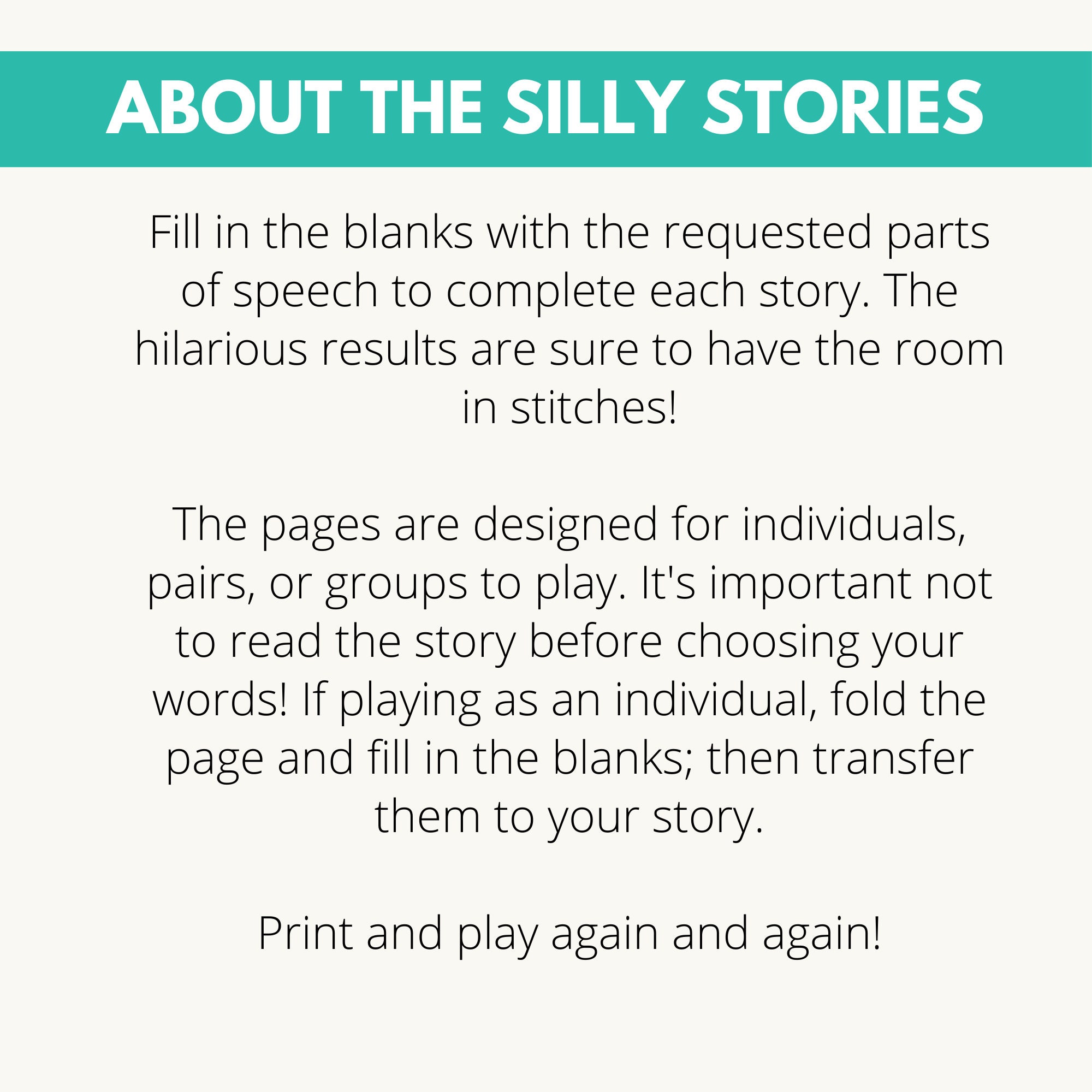 Spring Holiday Fill-in-the-blank Game: Silly Stories for Kids (PDF) - Etsy