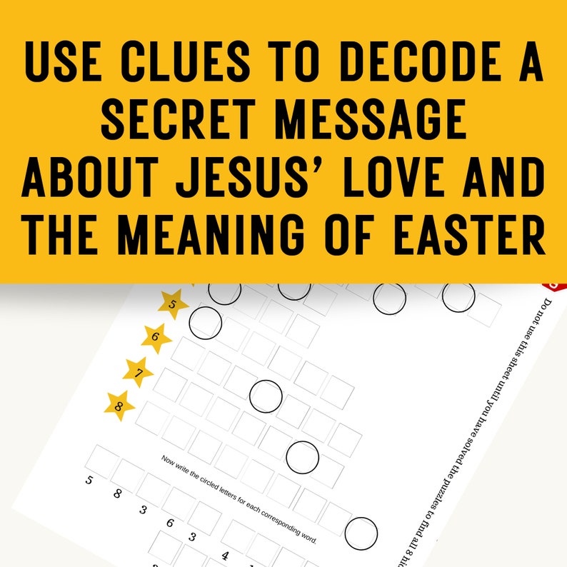 Christian Easter Escape Room – Printable Bible Message Puzzle Game for ...