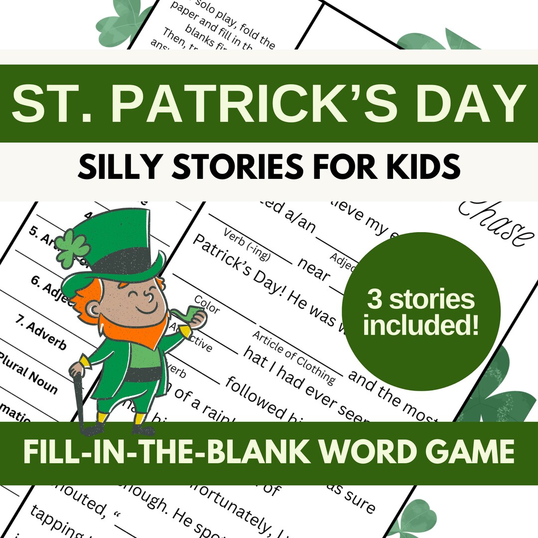 St. Patrick's Day Ad Libs Game: Leprechaun Fill-in-the-blank (PDF) - Etsy