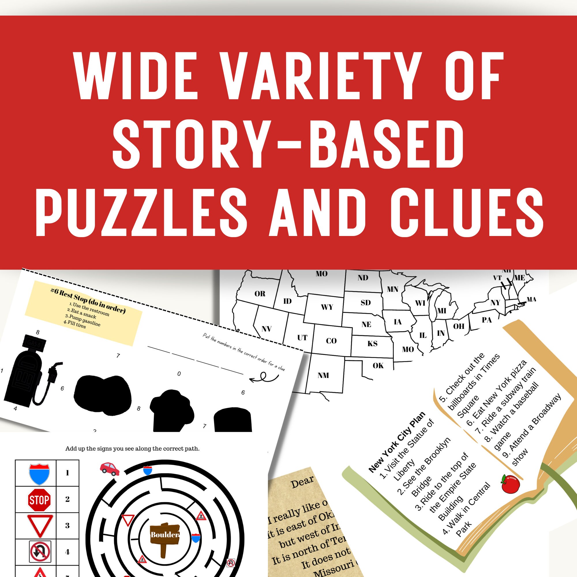 Printable Escape Room for Kids Road Trip Printable DIY Escape Game at ...