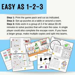Candy Escape Room for Kids Printable PDF Escape Game Summer Party ...