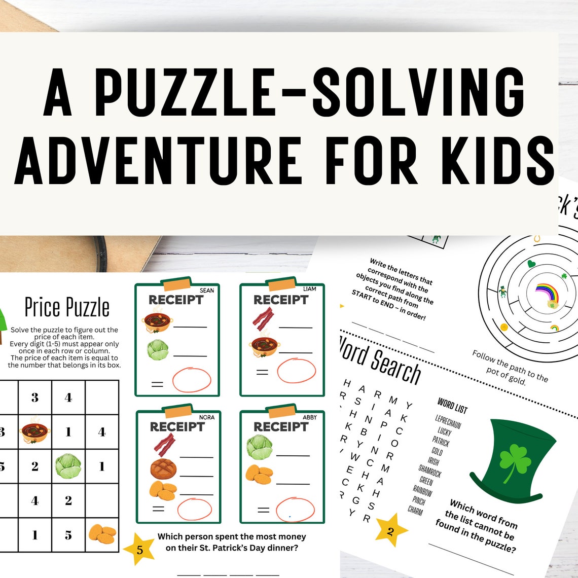 St. Patrick's Day Escape Room for Kids Printable PDF DIY Escape Game at ...