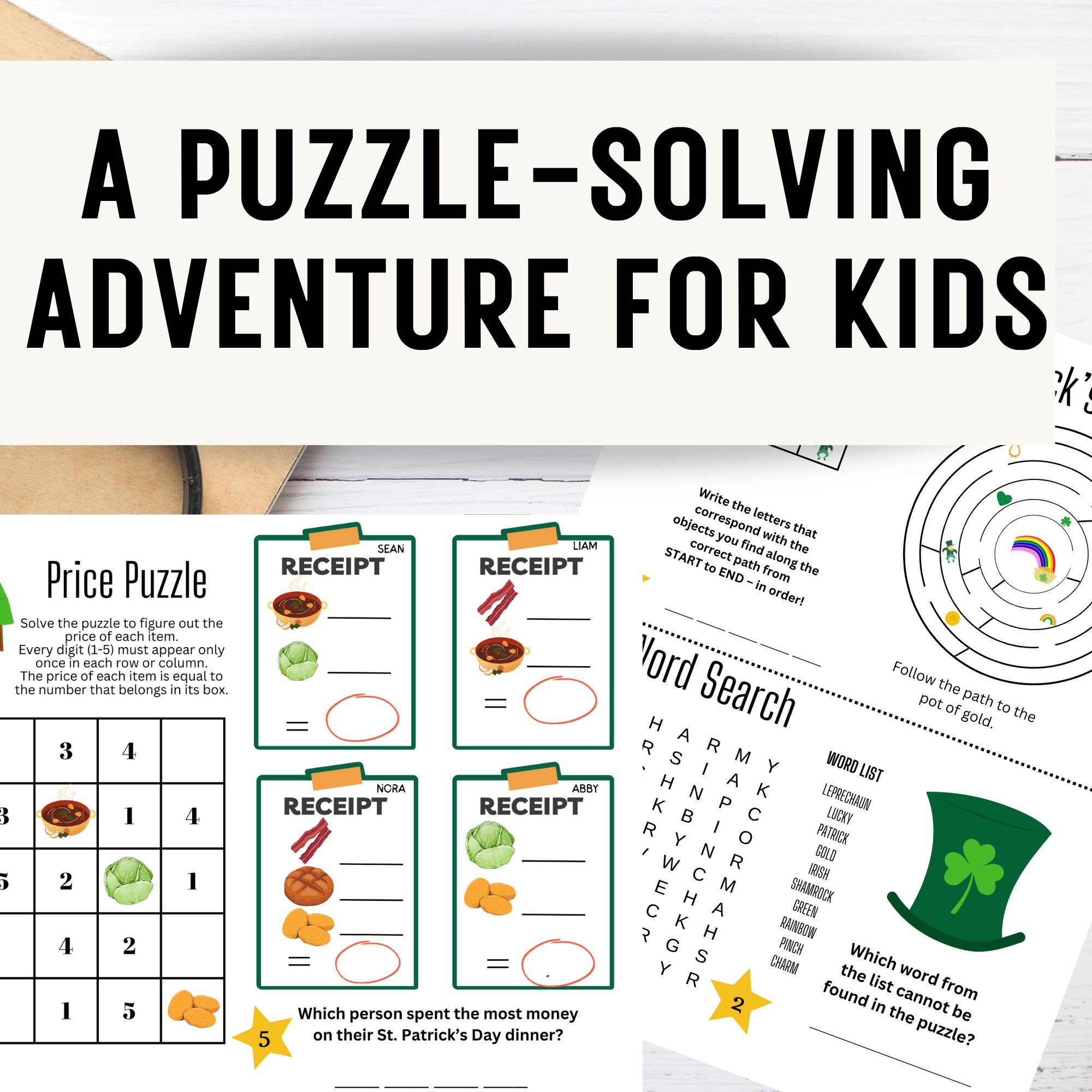 St. Patrick's Day Escape Room for Kids Printable PDF DIY Escape Game at ...