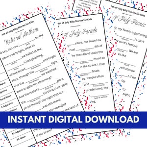 Printable 4th of July Activity for Kids - Funny Fill-in-the-blank ...