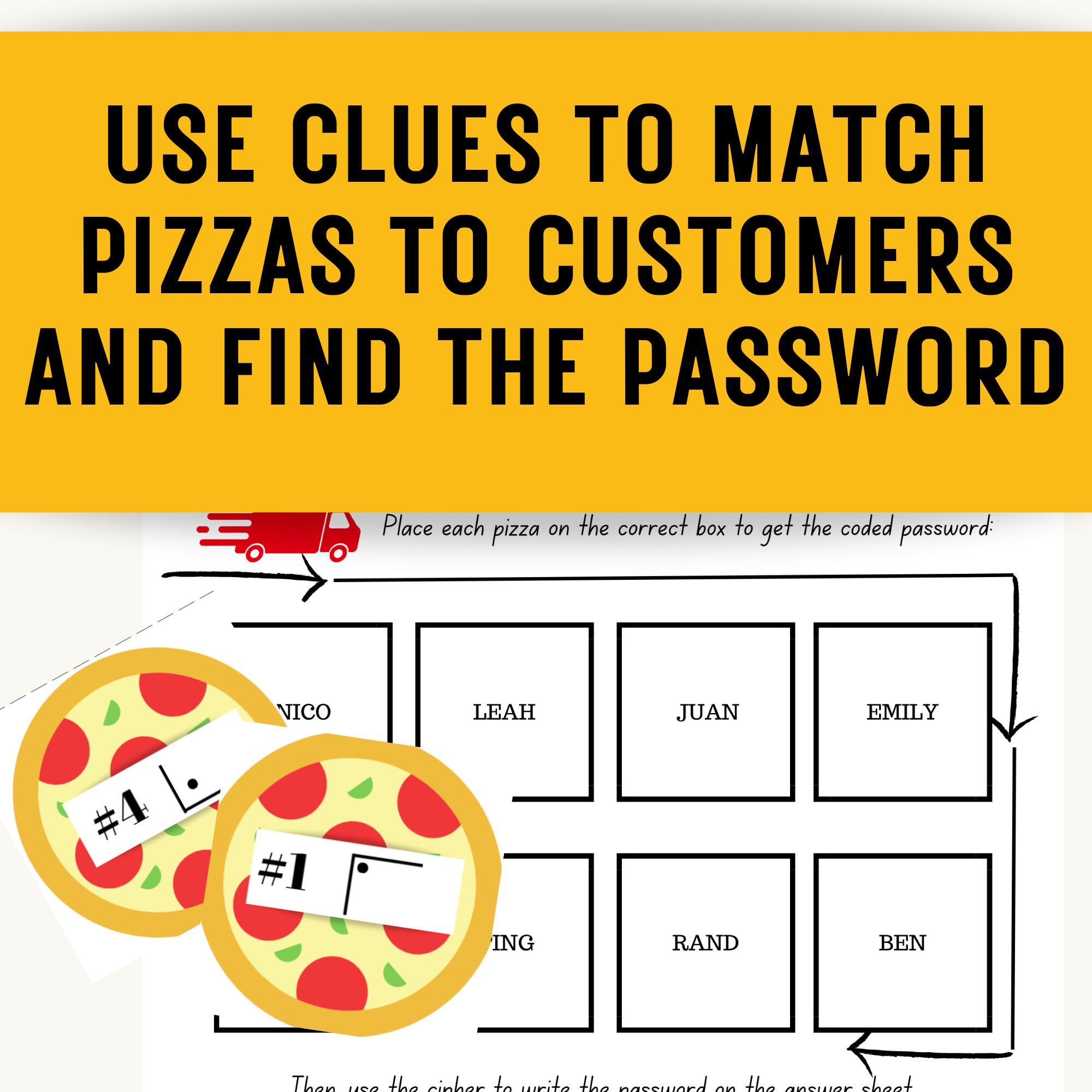 Pizza Escape Room for Kids Printable DIY Escape Game at Home Pizza ...