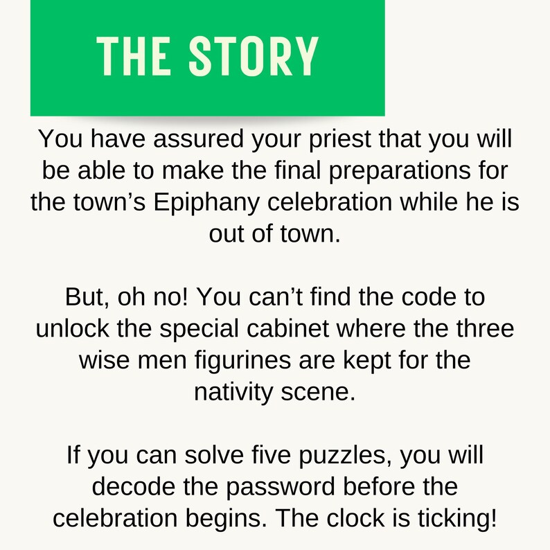 Epiphany Escape Room Game – Three Kings Kids Group Puzzle Activity ...