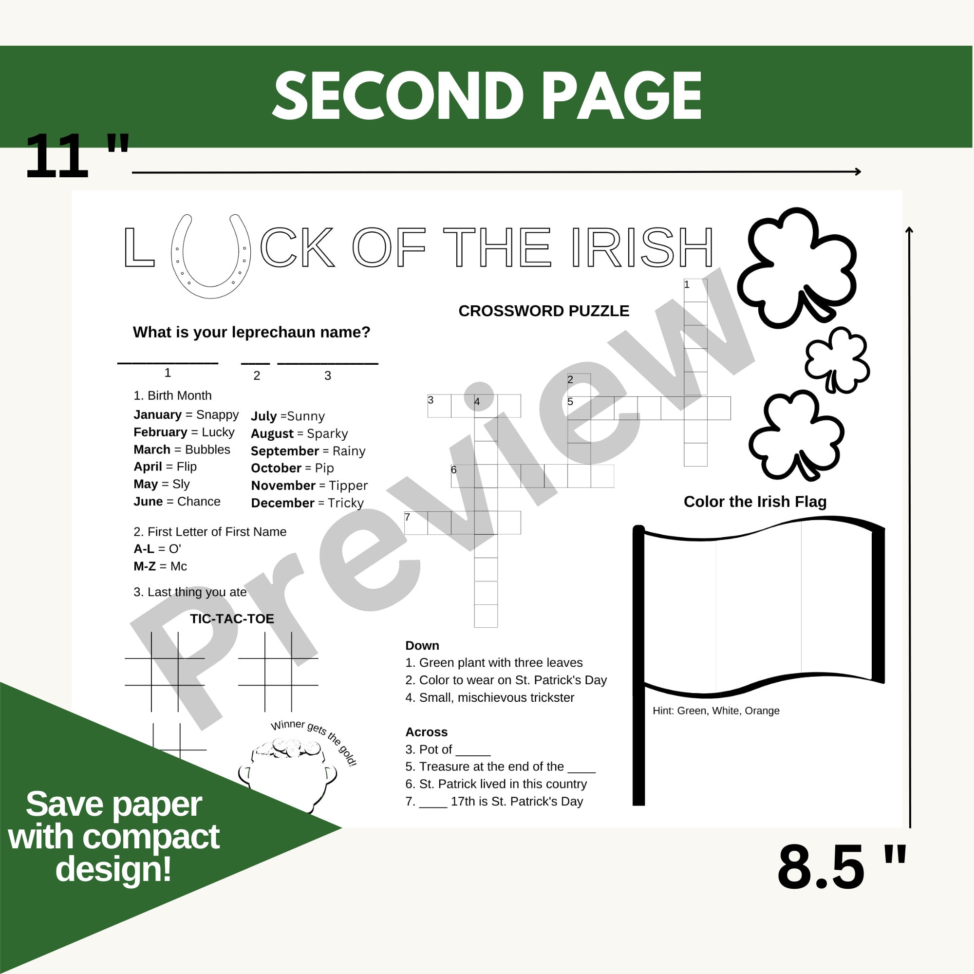 Engaging St. Patrick's Day Activities | Kids Printable Placemat ...