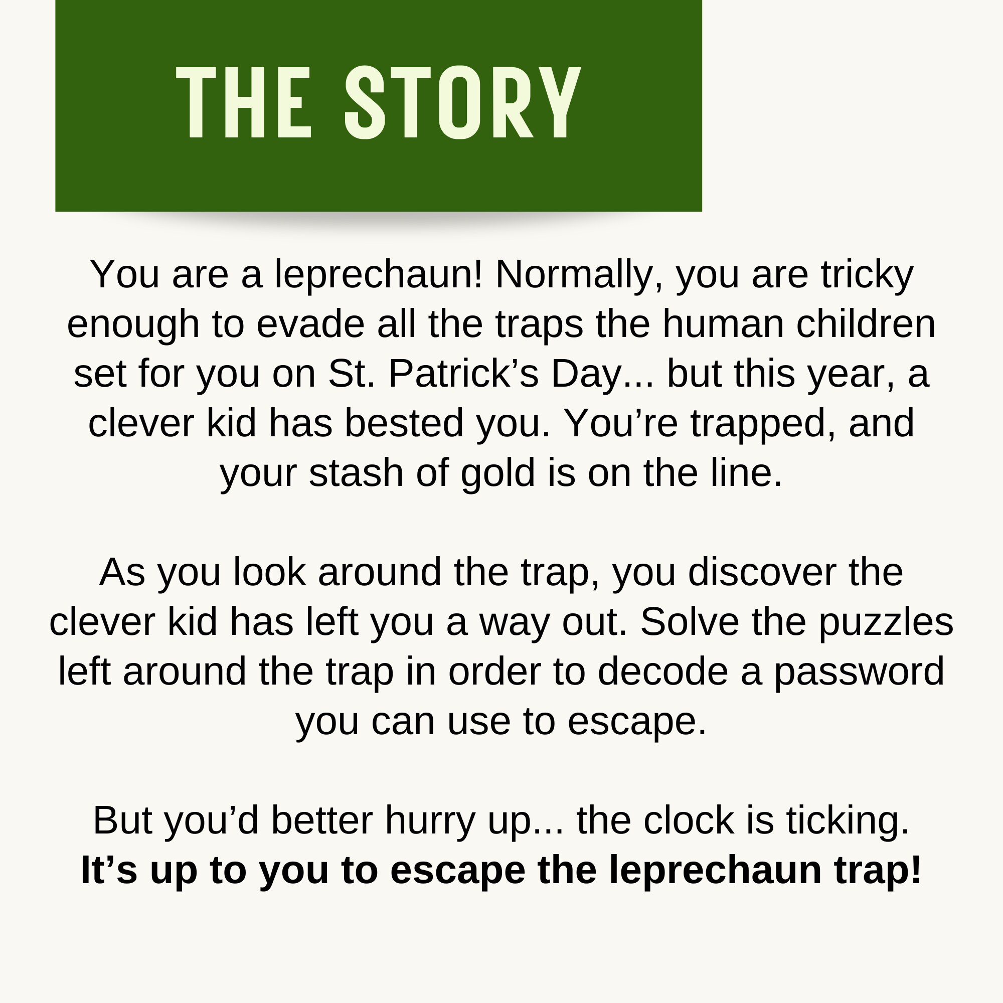 St. Patrick's Day Escape Room for Kids Printable PDF DIY Escape Game at ...