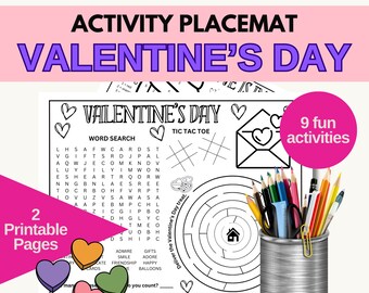 Printable Valentine's Day Activity Sheets, Valentines Day Maze, Word ...
