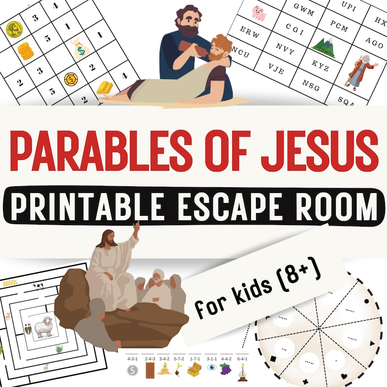 Parables of Jesus Escape Room: Printable Bible Game (ages 8-13) - Etsy