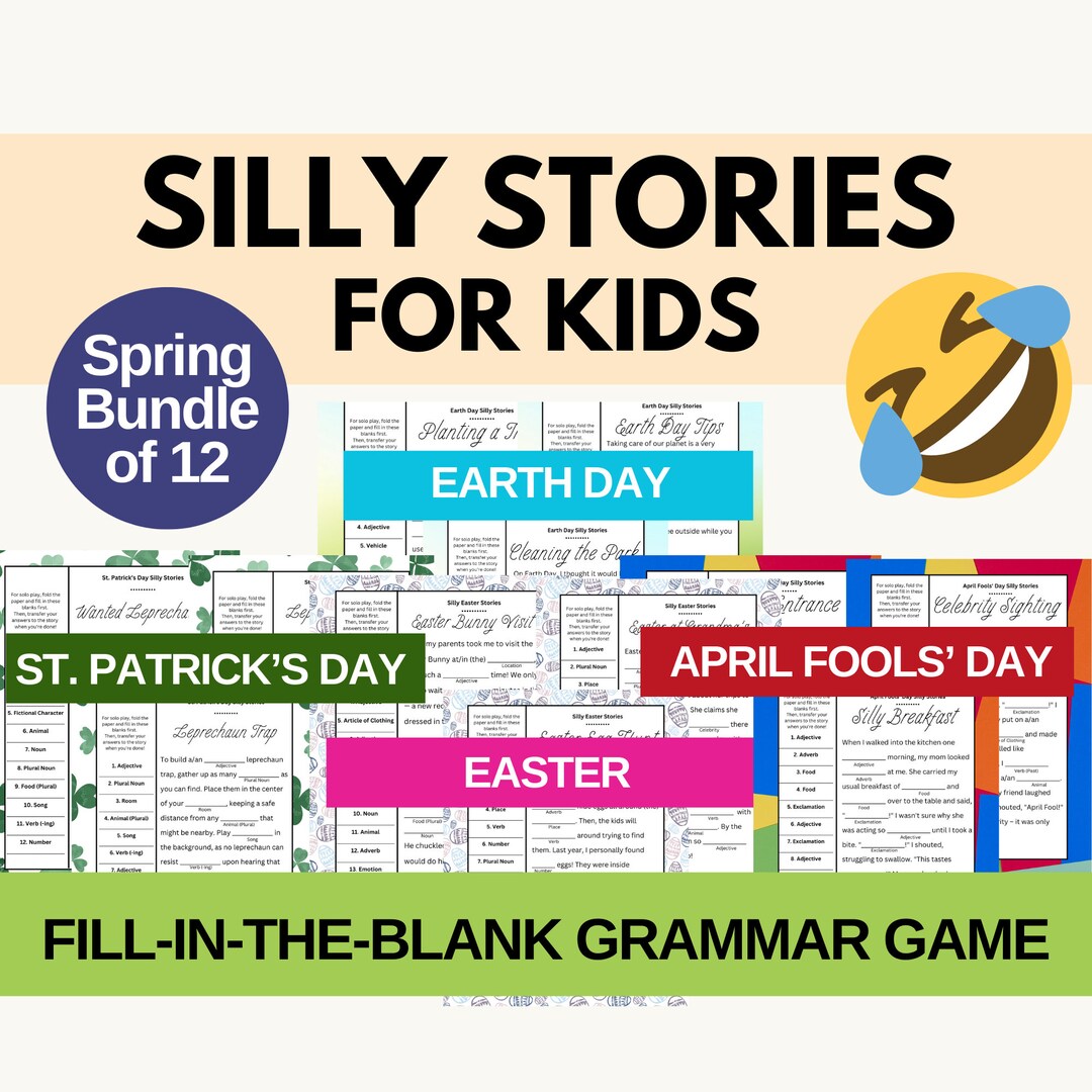 Spring Holiday Fill-in-the-blank Game: Silly Stories for Kids (PDF) - Etsy