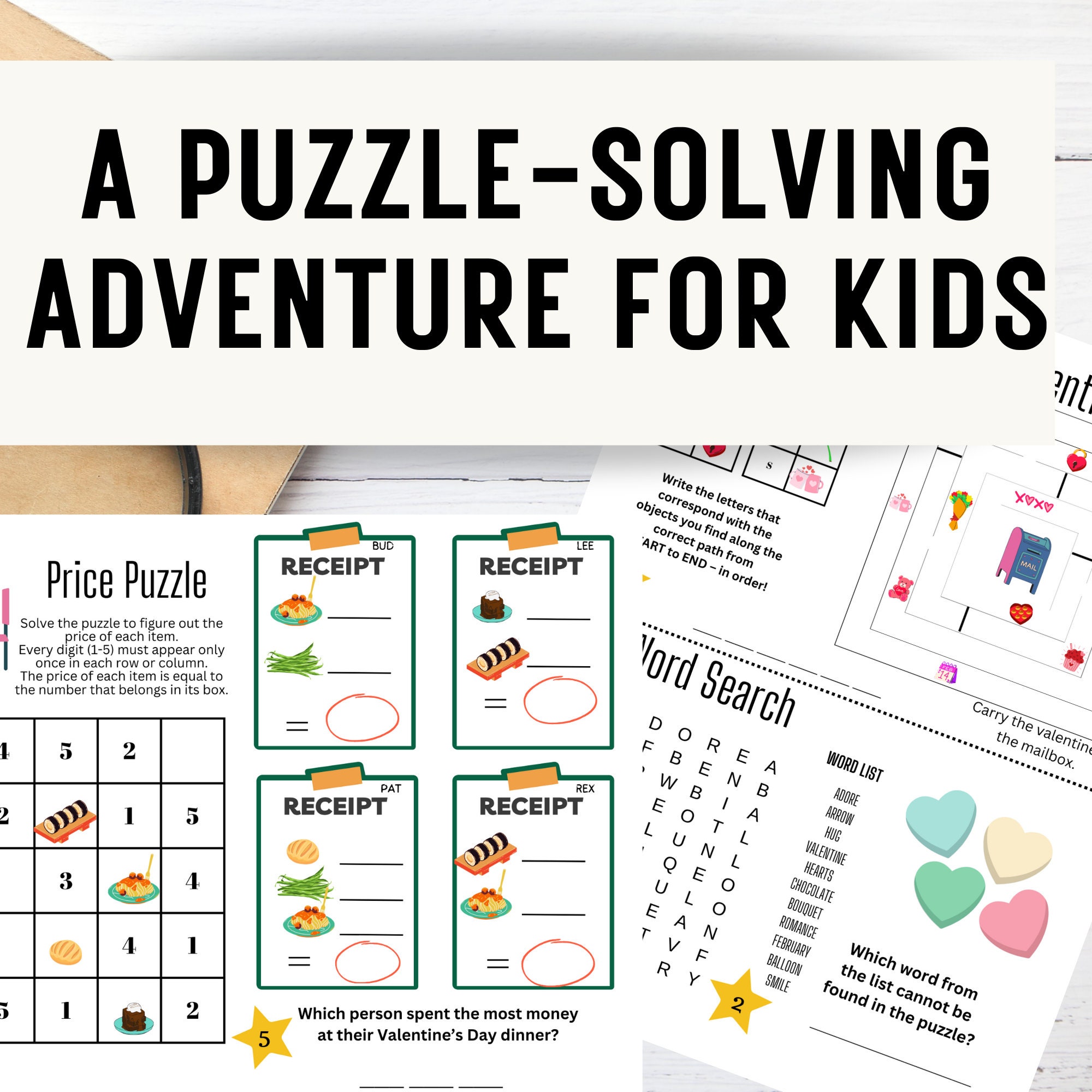 Valentine's Day Escape Room for Kids - Printable PDF | DIY Escape Game ...