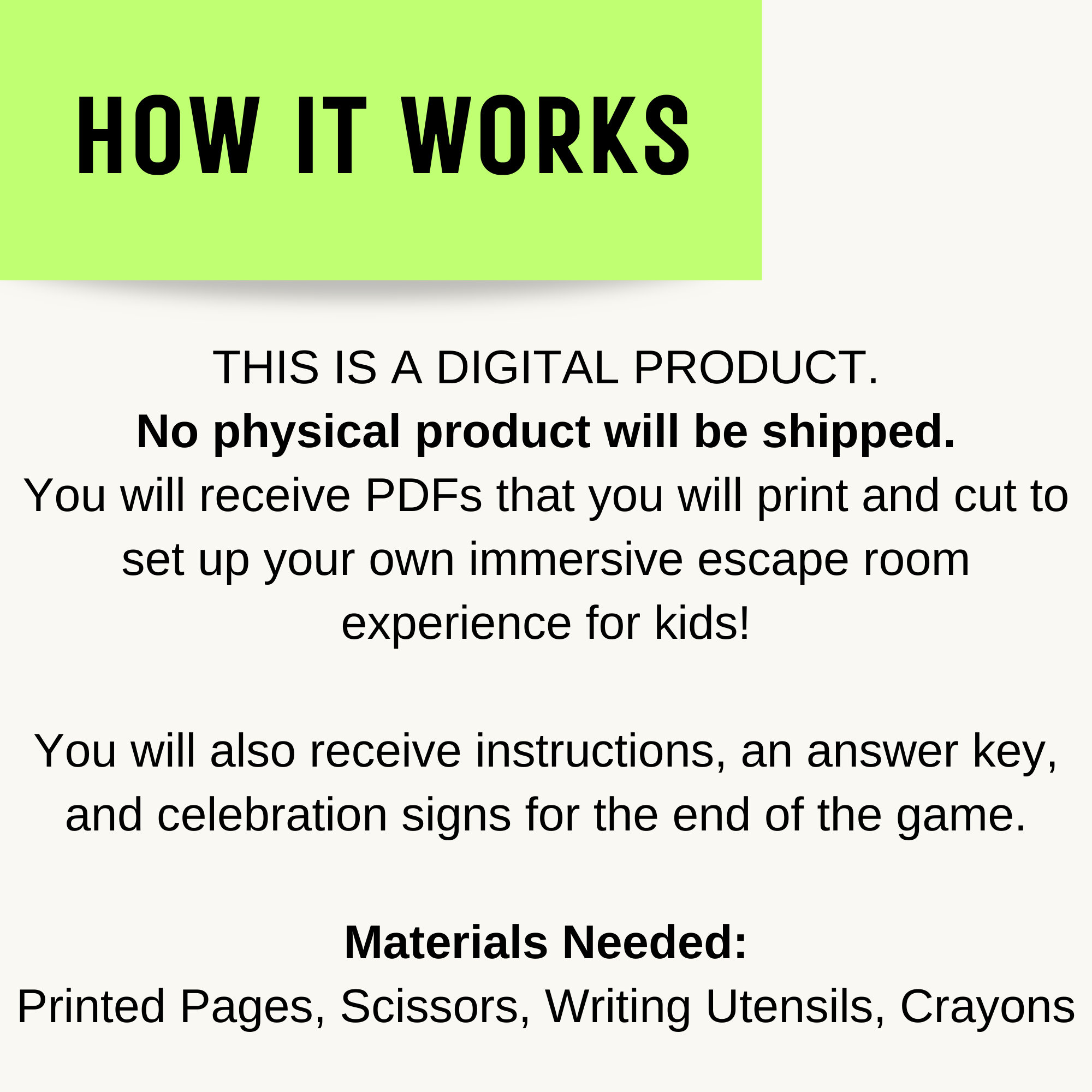 Pizza Escape Room for Kids Printable DIY Escape Game at Home Pizza ...