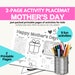 Mother's Day Printable Activity Sheet Games, Coloring, Word Search Mom ...