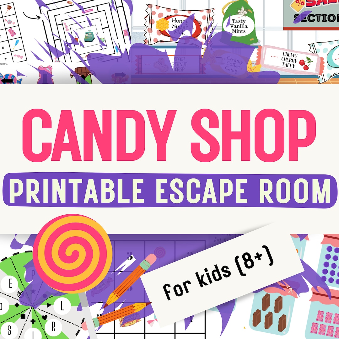 Candy Escape Room for Kids Printable PDF Escape Game Summer Party ...