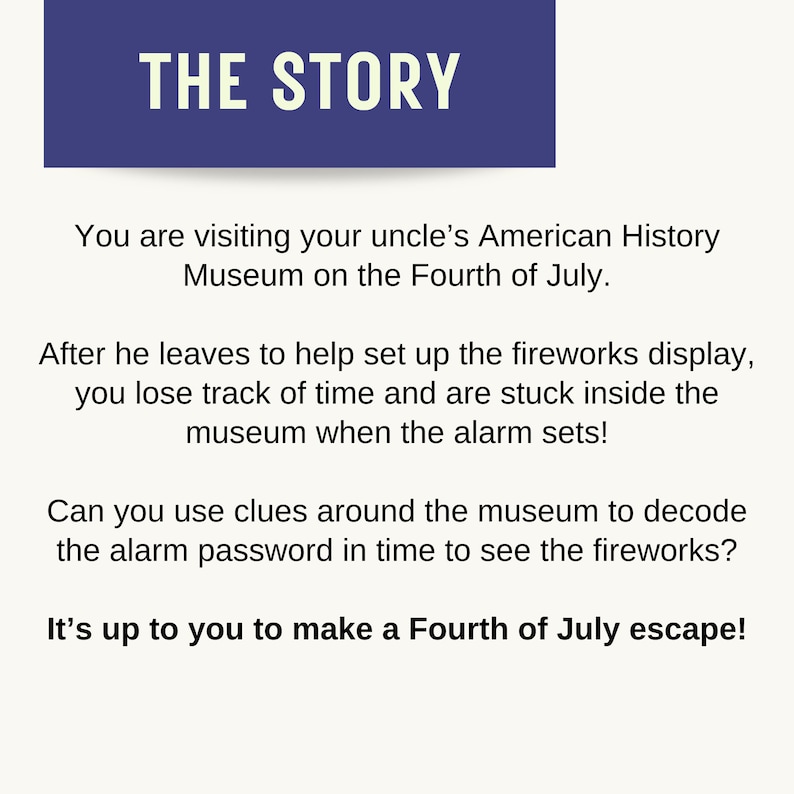 Fourth of July Escape Room for Kids - Printable PDF | Engaging American ...
