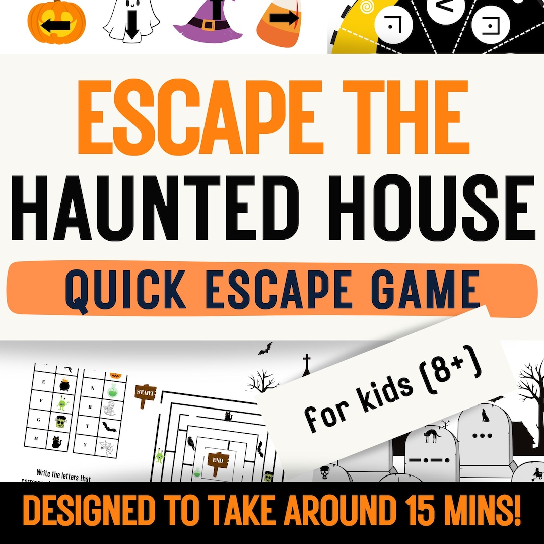 Halloween Escape Room for Kids Class Party Game - DIY Halloween Group ...