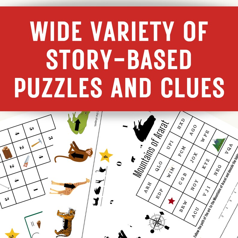 Noah's Ark Escape Room – Printable Bible Puzzle for Kids (PDF) - Etsy