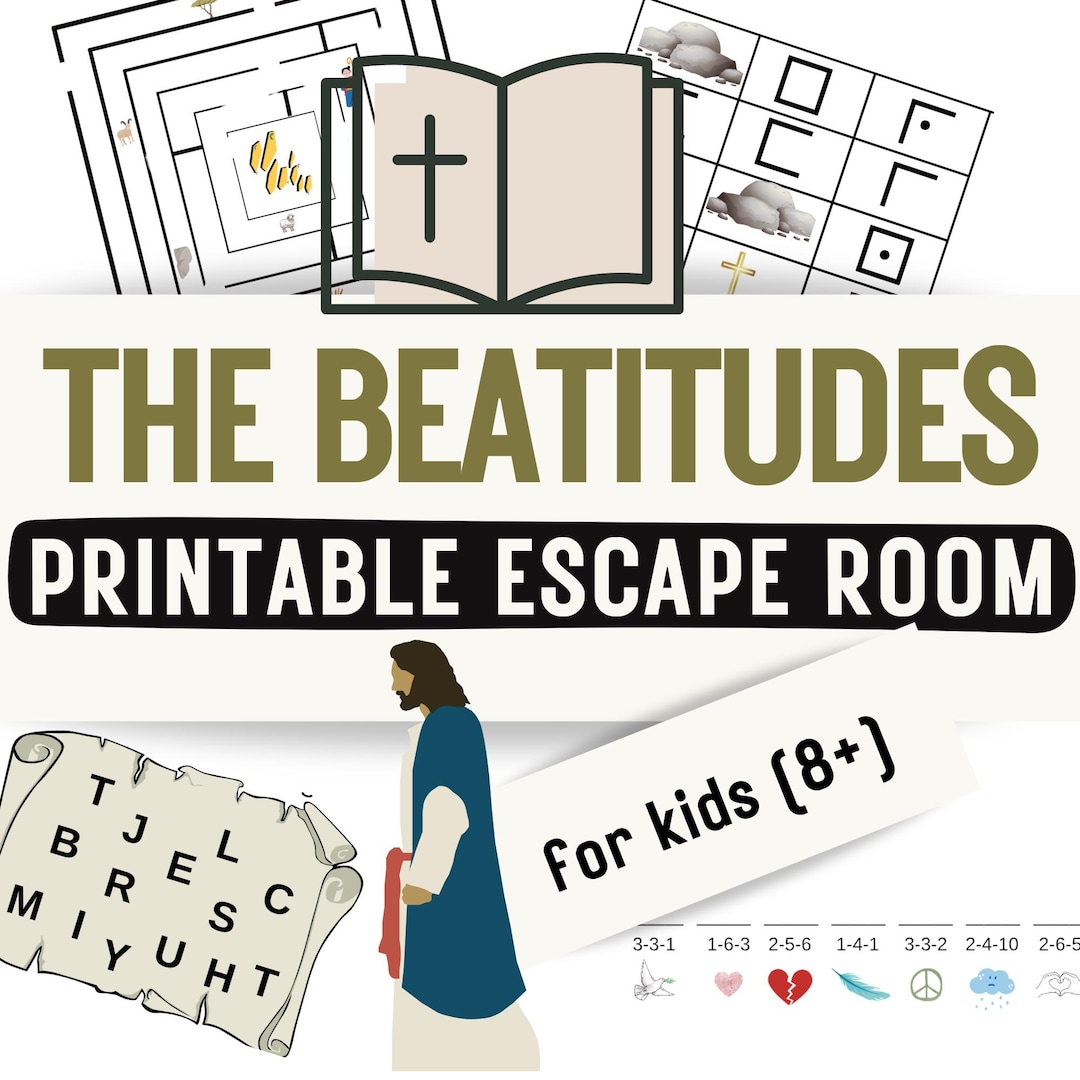 Beatitudes Escape Room – Printable Bible Game for Kids (ages 8-13) - Etsy