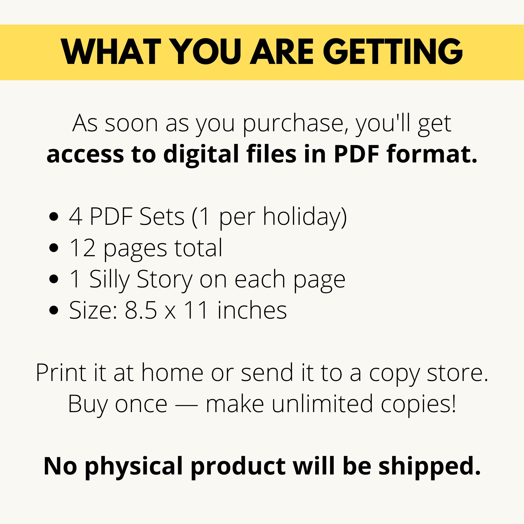 Spring Holiday Fill-in-the-blank Game: Silly Stories for Kids (PDF) - Etsy