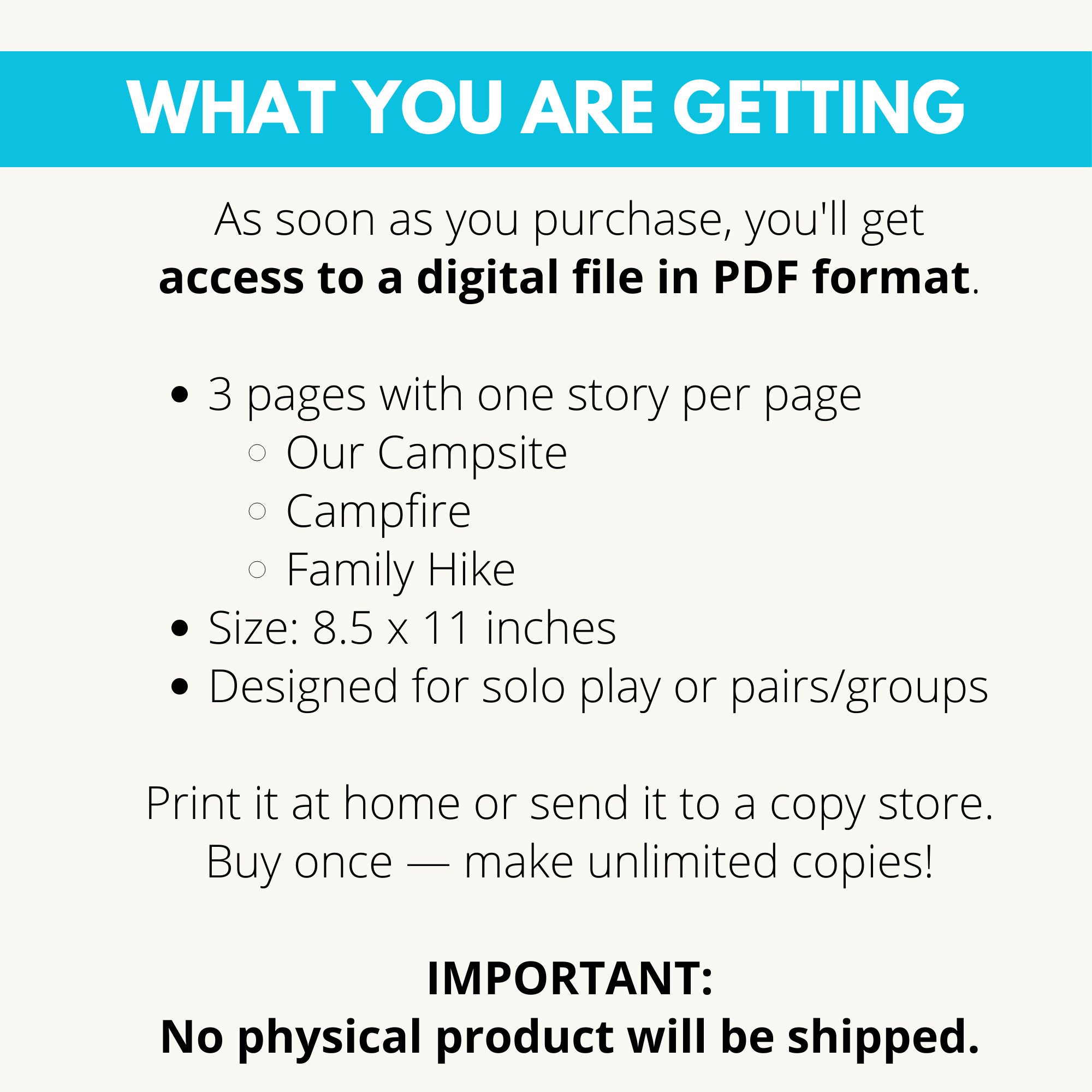 Camping Game for Kids Fill-in-the-blank Grammar Ad Libs Funny Party ...