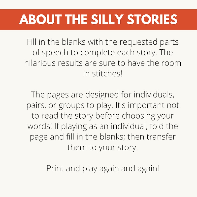 April Fools' Day Game for Kids | Fill-in-the-blank Grammar Ad Libs ...
