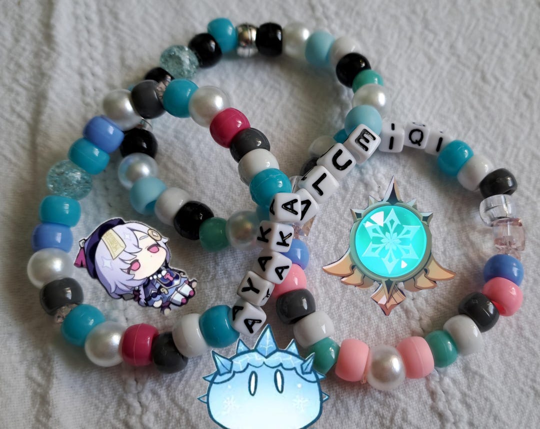 Genshin Impact Cryo Character Kandi Bracelets - Etsy