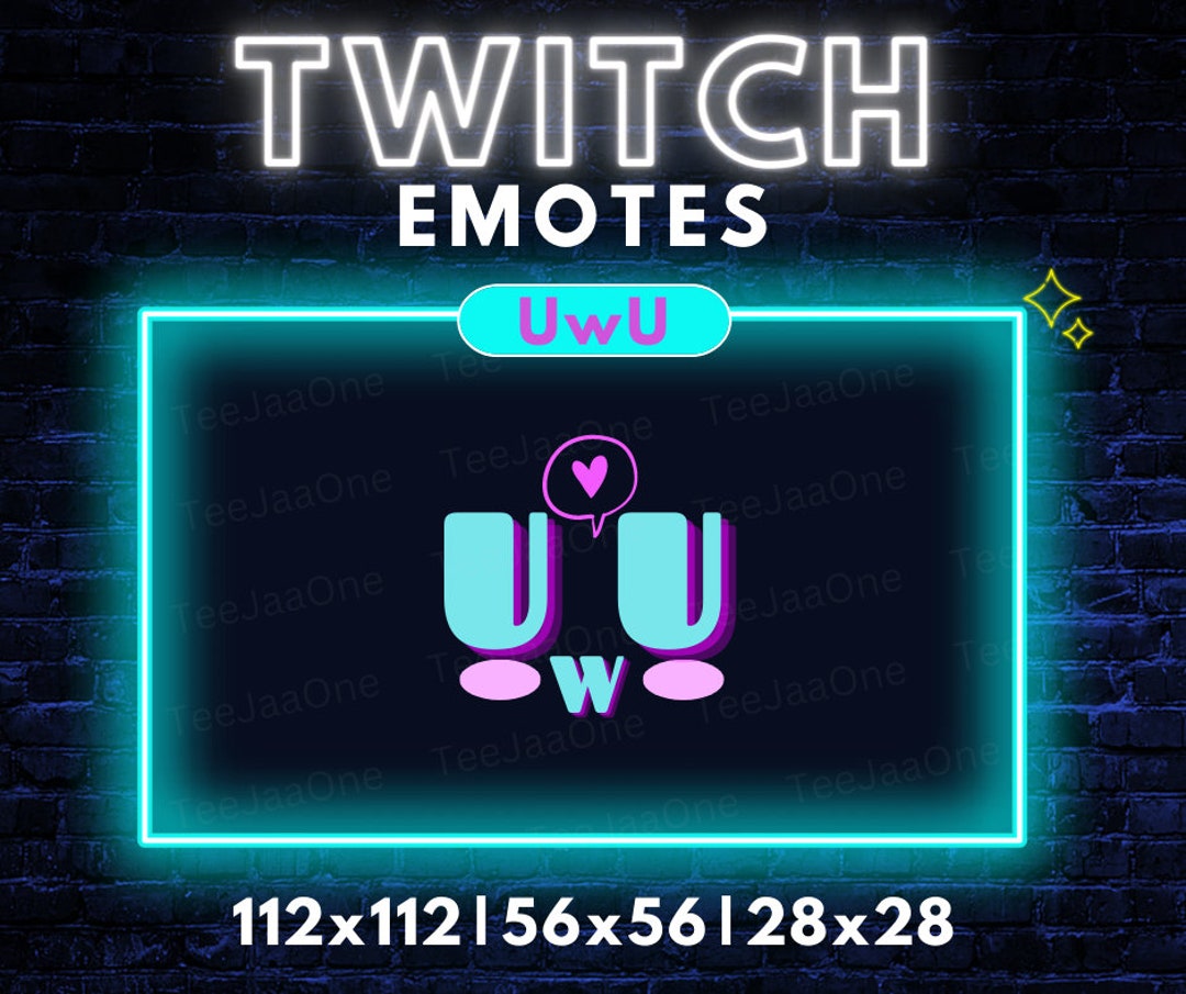 Twitch Uwu Emote / UWU / Pastel / Kawaii / Streamer / Streamer Graphics ...