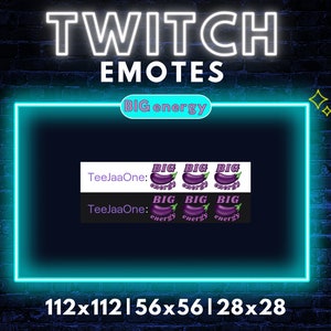 Twitch BIG Energy Emote / Eggplant / Pun / Gamer / Streamer / Streamer ...