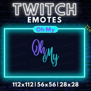 Twitch Oh My Emote / Oh My / Pastel / Kawaii / Streamer / Streamer ...