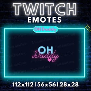 Twitch Oh Daddy Emote / Heart / Pastel / Kawaii / Streamer / Streamer ...