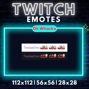 Twitch Ok Whacko Emote / Horror / Goth / Emo / Halloween / Streamer ...