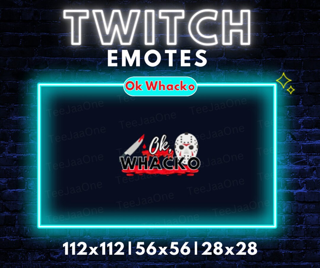 Twitch Ok Whacko Emote / Horror / Goth / Emo / Halloween / Streamer ...