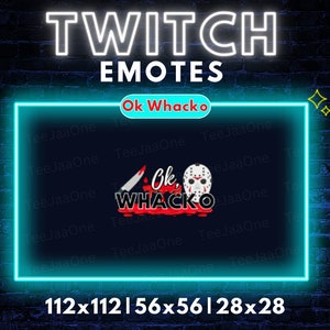 Twitch Ok Whacko Emote / Horror / Goth / Emo / Halloween / Streamer ...