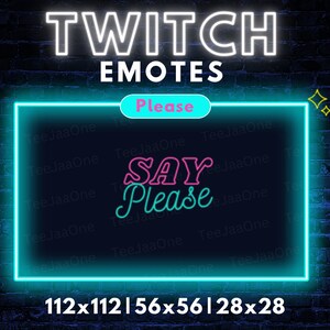 Twitch Say Please Emote / Please / Pastel / Kawaii / Streamer ...