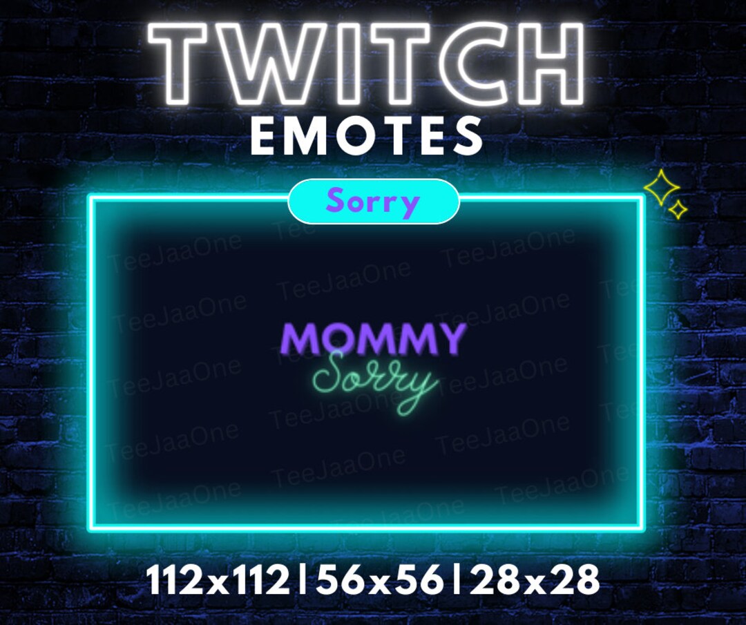 Twitch Mommy Sorry Emote / Sorry / Pastel / Kawaii / Streamer ...