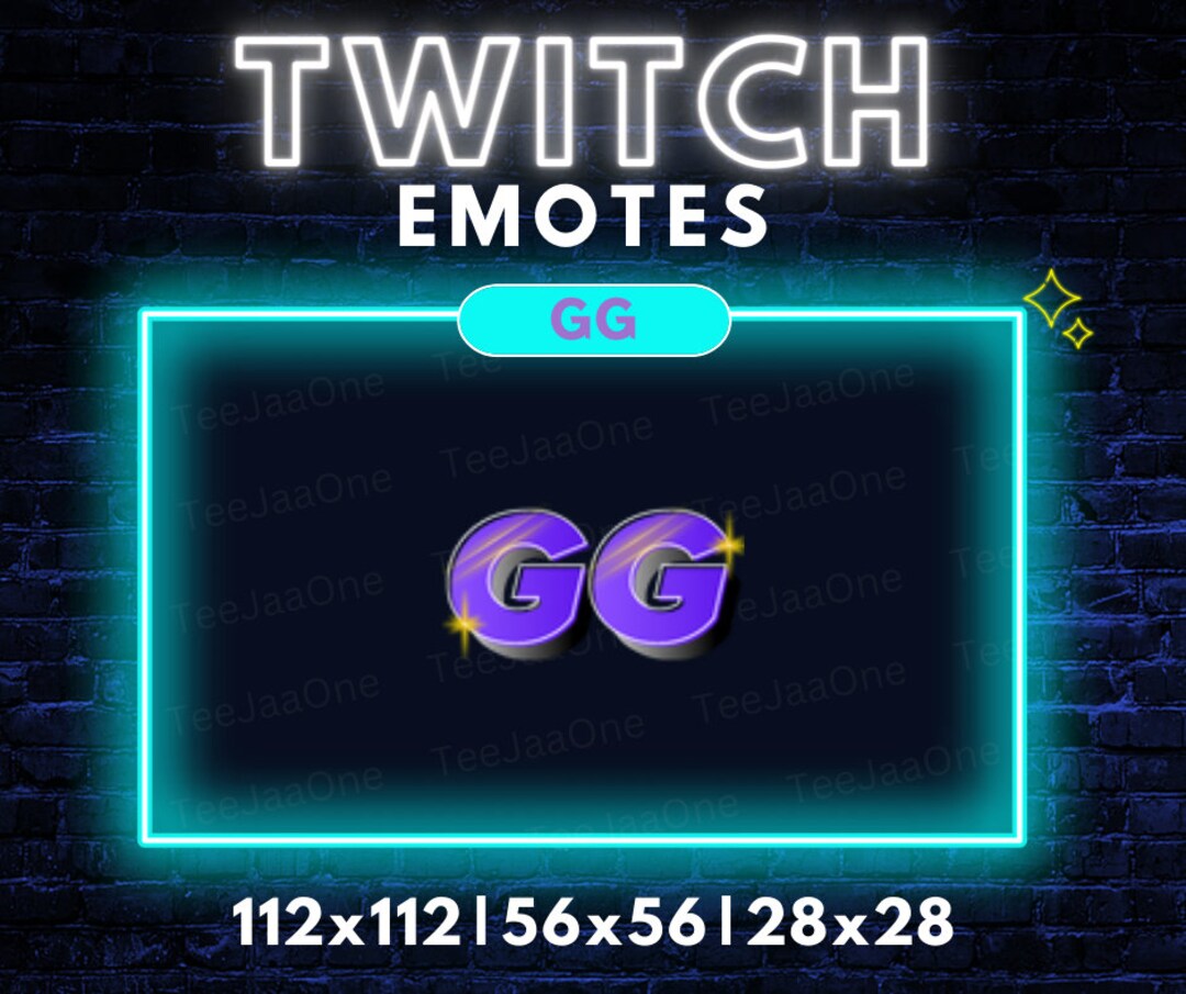 Twitch GG Emote / Gg's / Good Game / Gamer / Streamer / Streamer ...