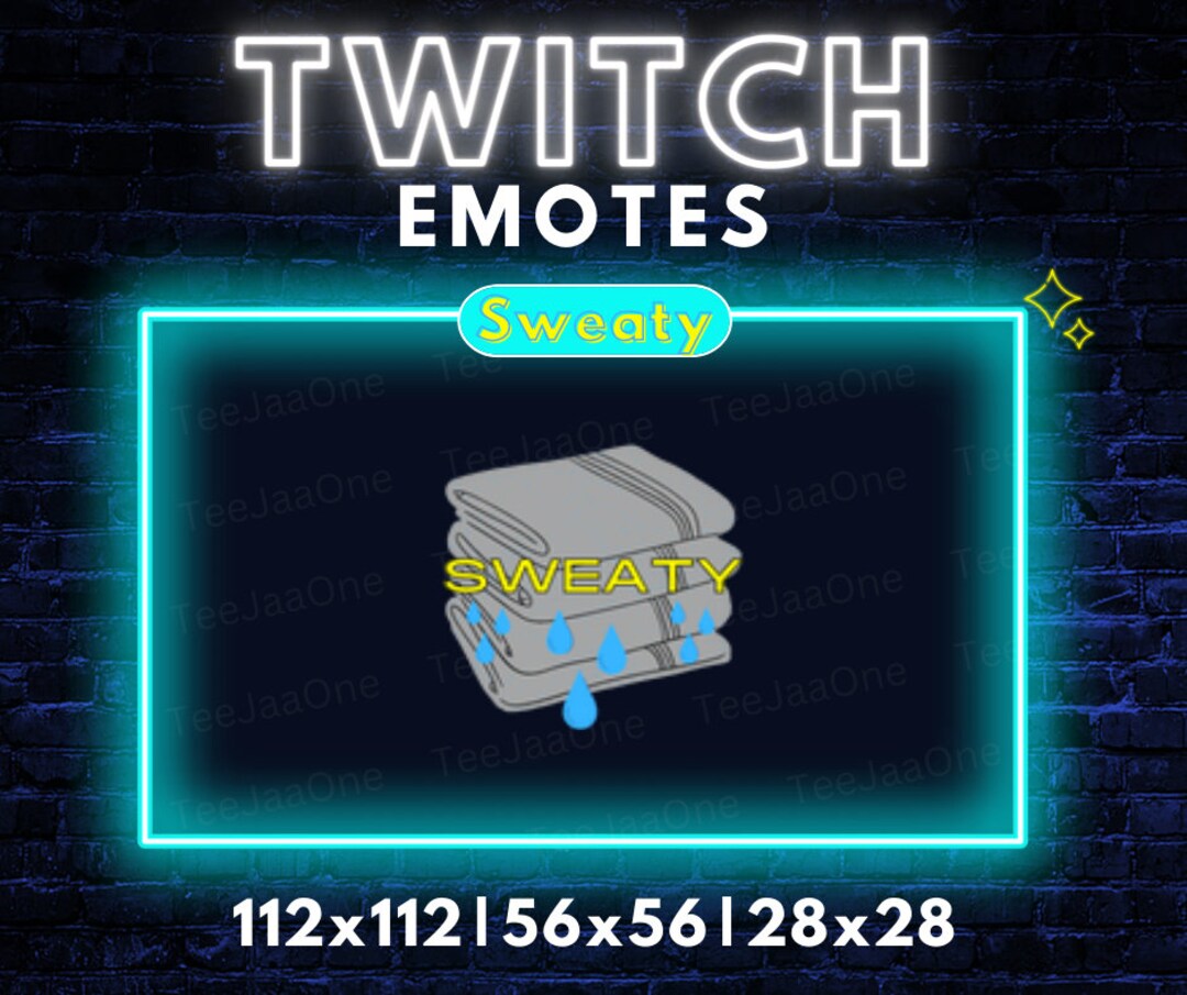 Twitch Sweaty Emote / Sweaty / Towel / Gamer / Streamer / Streamer ...