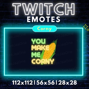 Twitch Corny Emote / Corn / Pun / Gamer / Streamer / Streamer Graphics ...