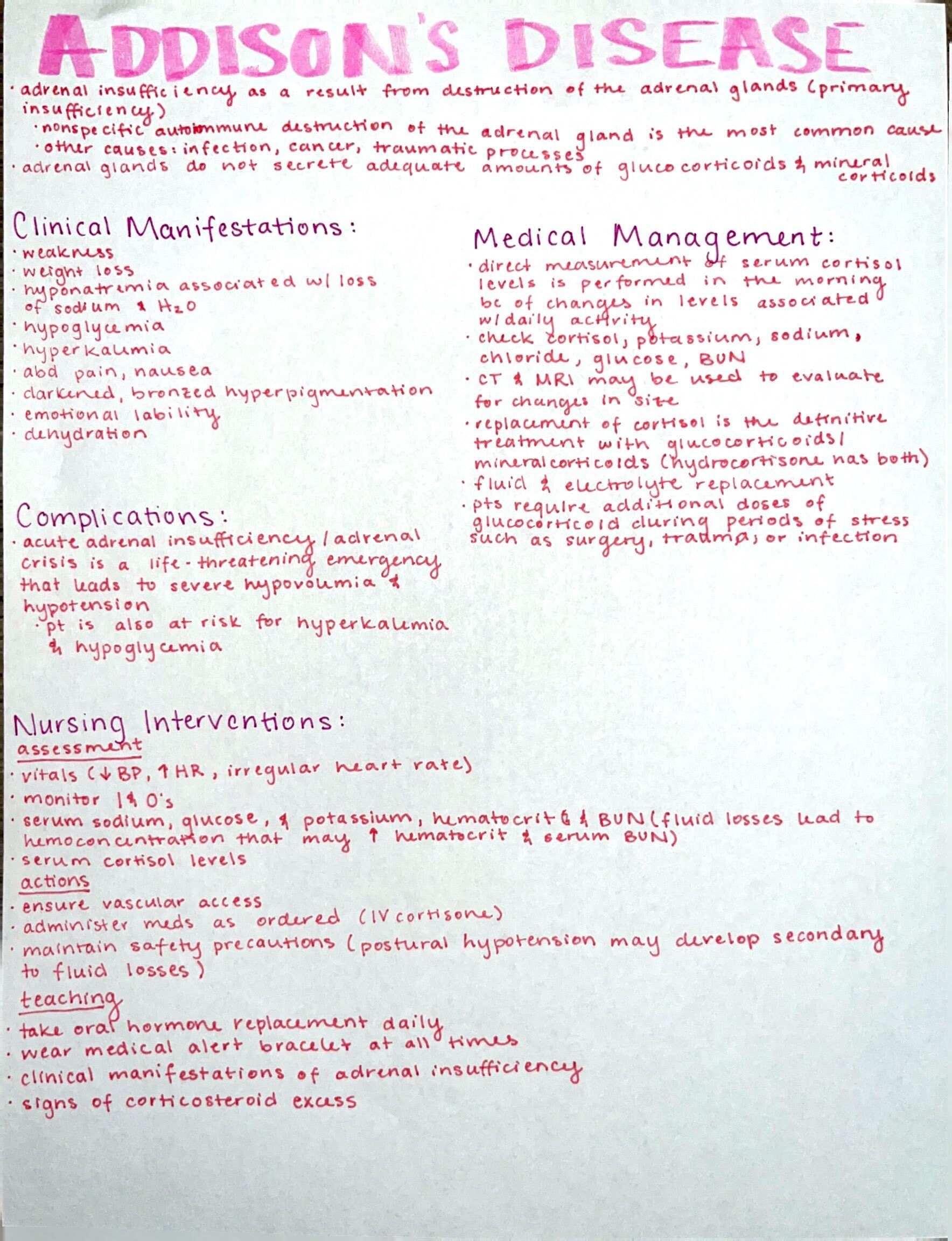 Addison s Disease Nursing School Notes Instant Download Etsy addison-s-disease-nursing-school-notes-instant-download-etsy