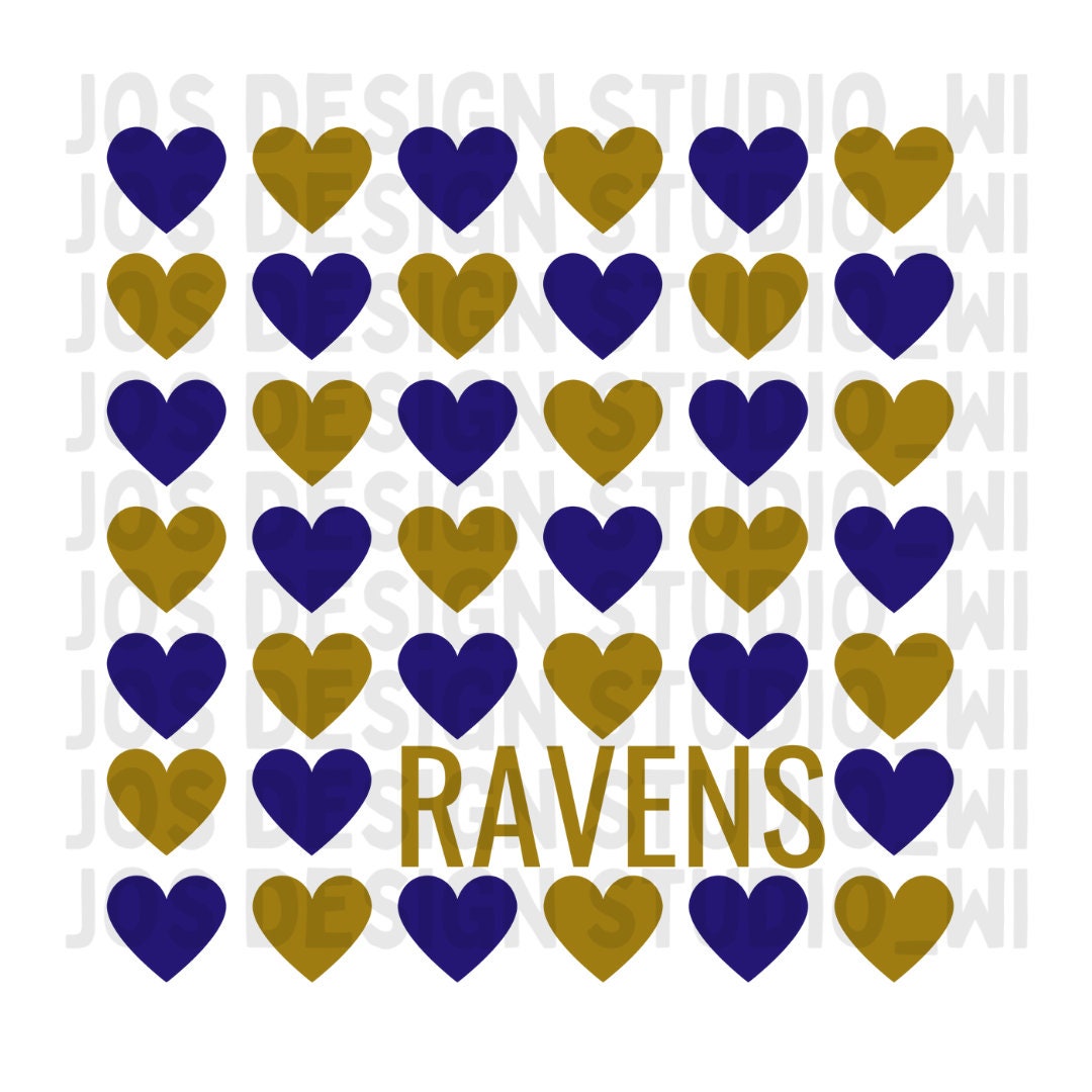 Baltimore Ravens Square Heart Design - Etsy