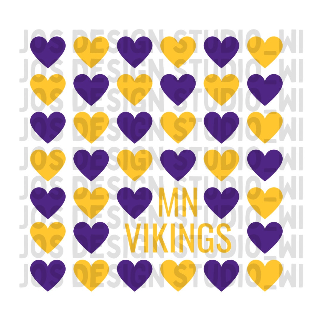 MN Vikings Square Heart Design - Etsy