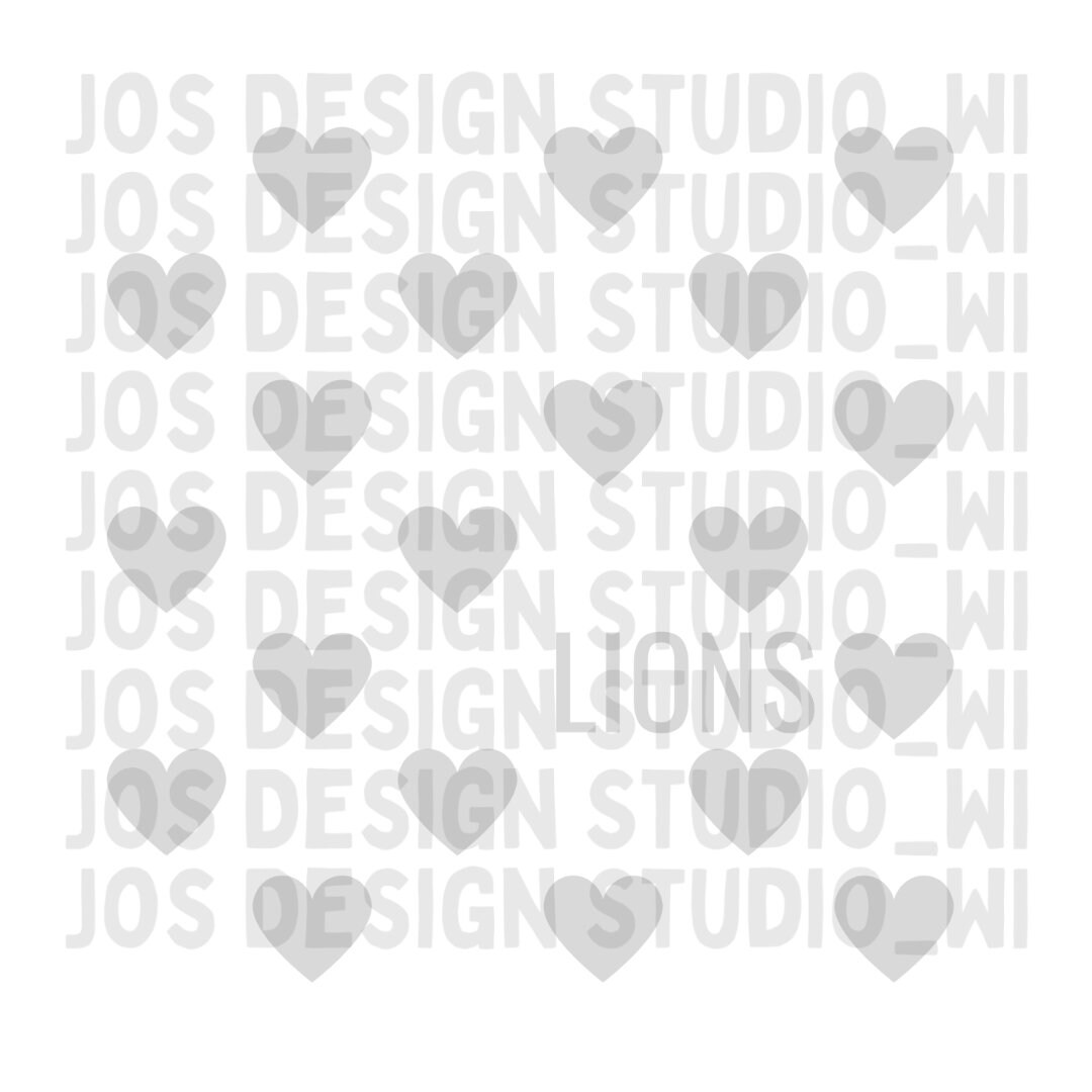 Detroit Lions Square Heart Design - Etsy